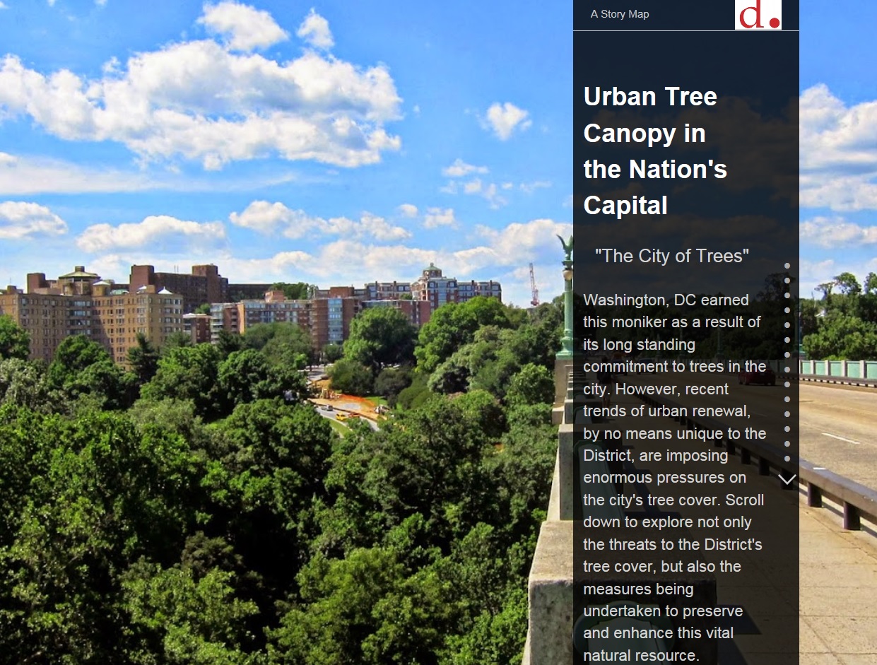 DC Urban Tree Canopy Story Map - Chesapeake Tree Canopy Network