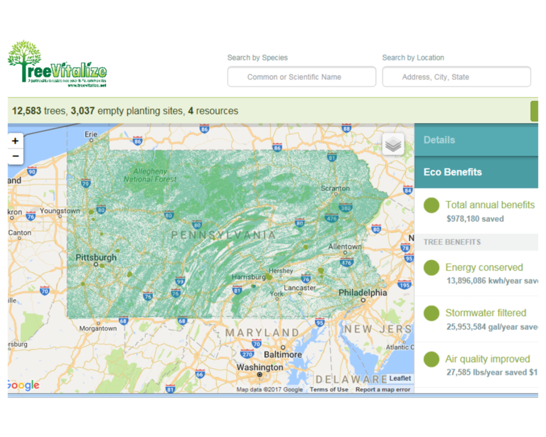 PA Tree Map - Chesapeake Tree Canopy Network